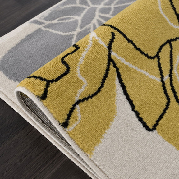 Laguna Yellow Floral Indoor Area Rug – Beverly Rug
